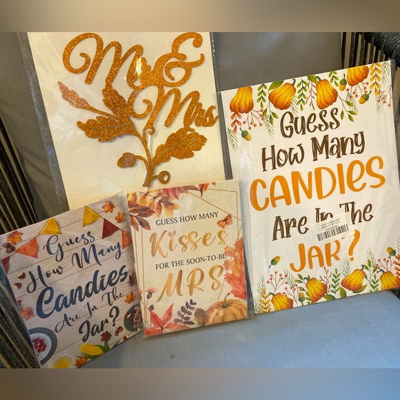 Party Supplies | Mr Mrs Fall Harvest Wedding Rehearsal Shower Games ...